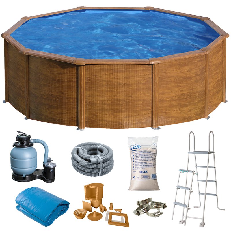 Basic Pool Round Ø460 x 120 cm, Brown