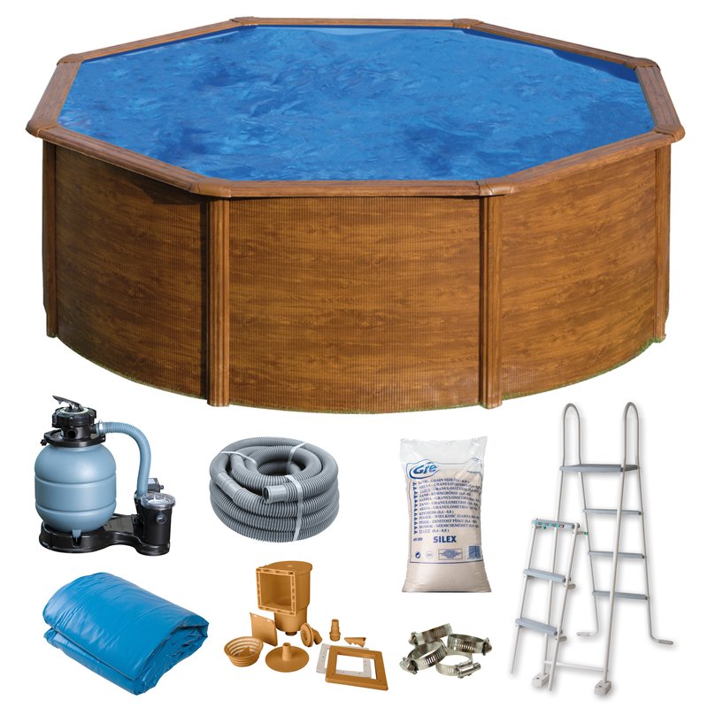 Basic Pool Round Ø350 x 120 cm, Brown