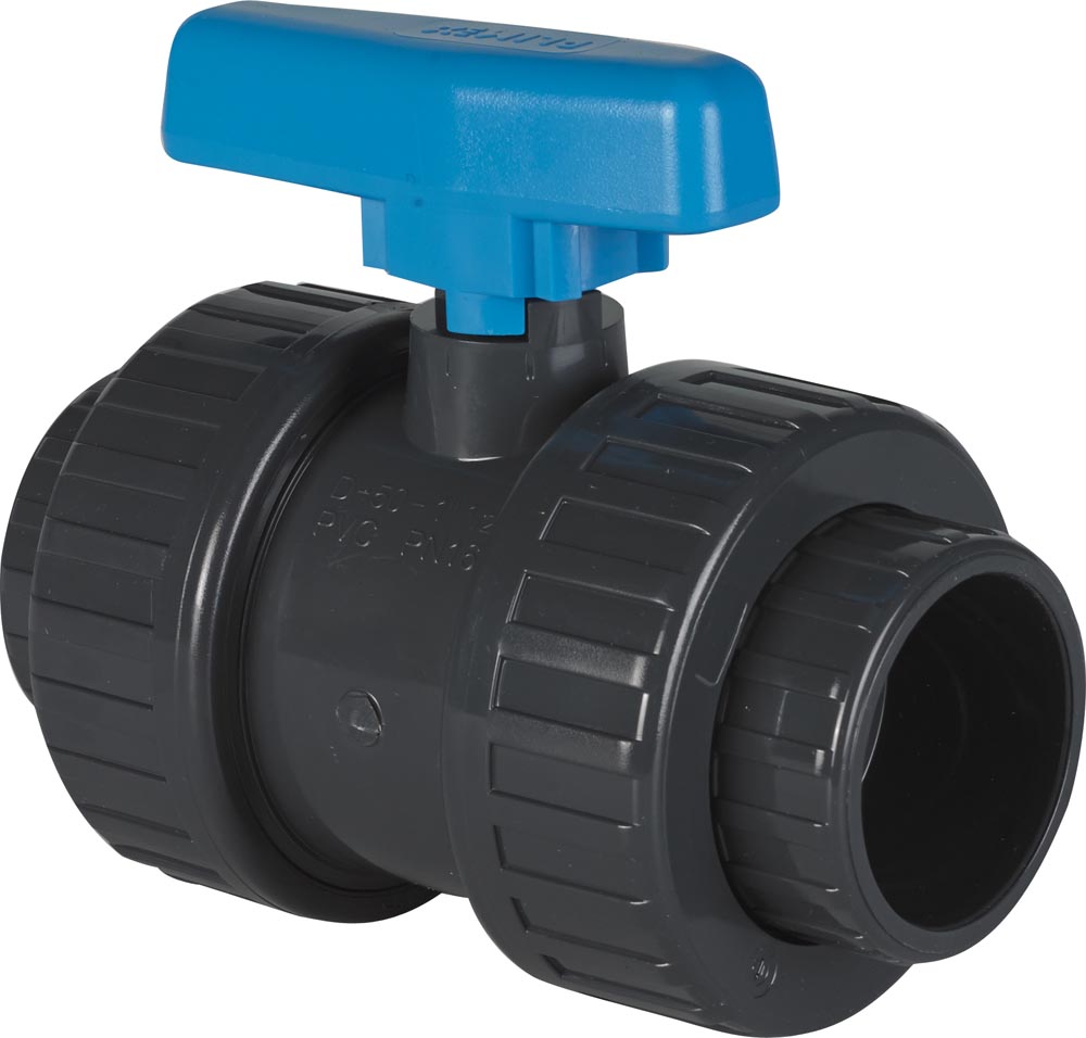 PVC Fitting 2-Way Shut off Valve, 50 mm